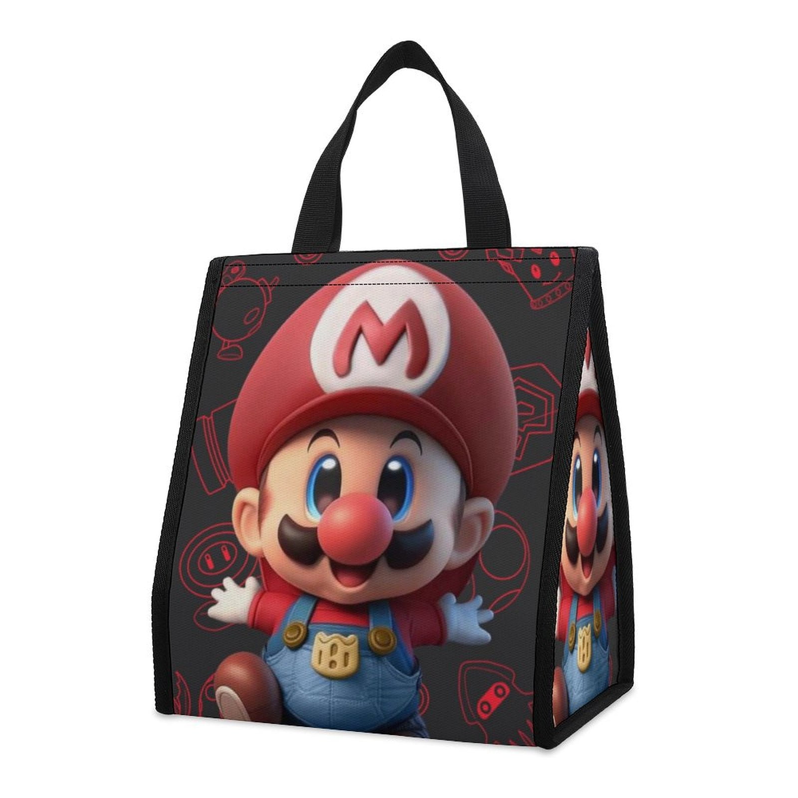 Super Mario Lunch Bag Reusable Portable Lunch Tote Thermal Lunch Box ...