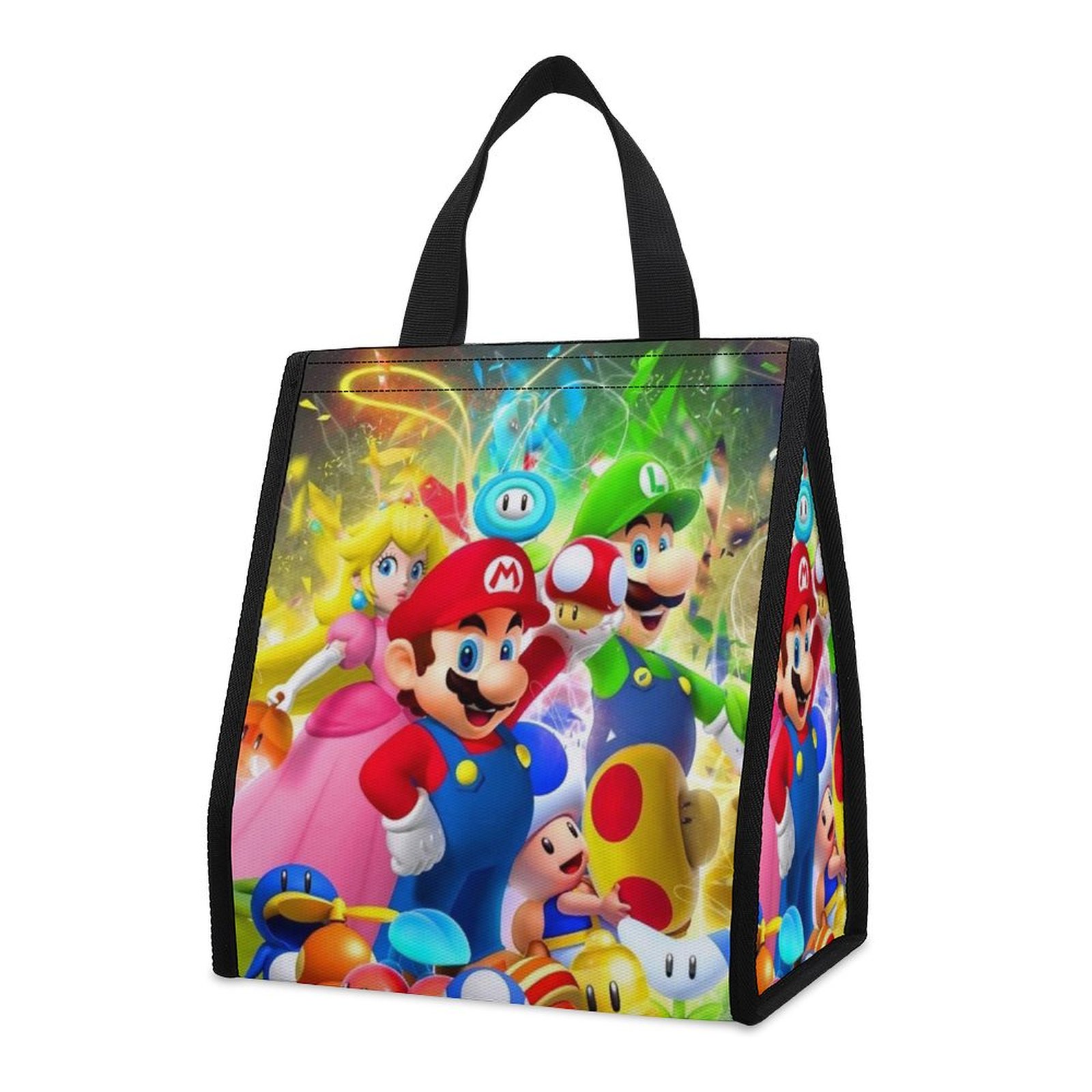 Super Mario Lunch Bag Reusable Portable Lunch Tote Thermal Lunch Box ...