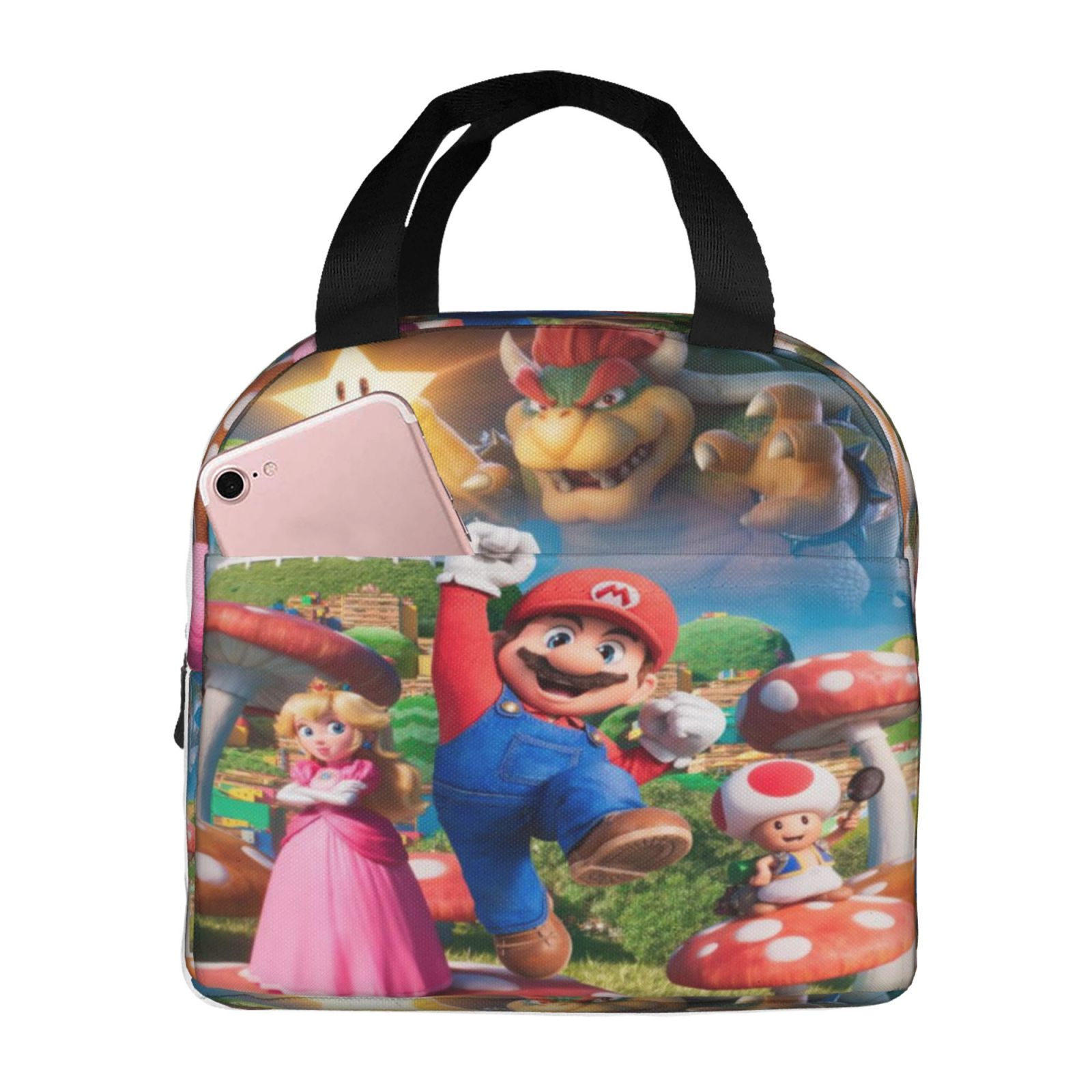 Super Mario Lunch Bag Waterproof Insulated Lunch Box Reusable Bento Bag ...