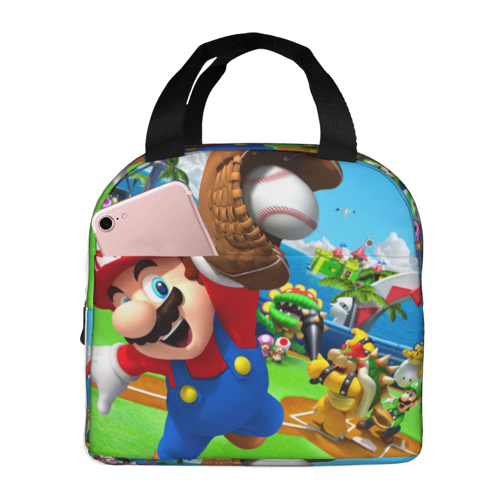 Super Mario Lunch Bag Waterproof Insulated Lunch Box Reusable Bento Bag ...