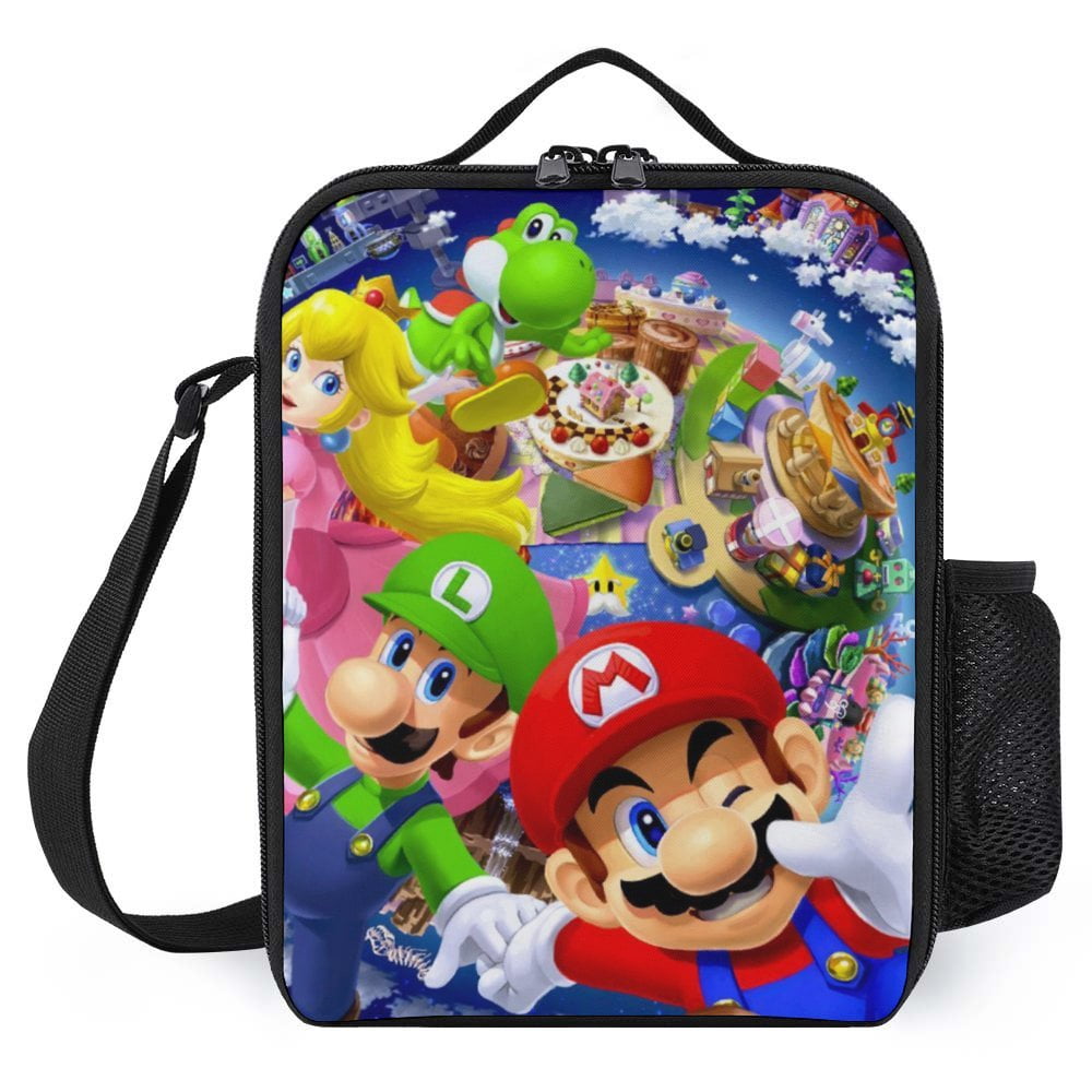 Super Mario Lunch Bags Shoulder Bag Reusable Lunch-Box Portable ...