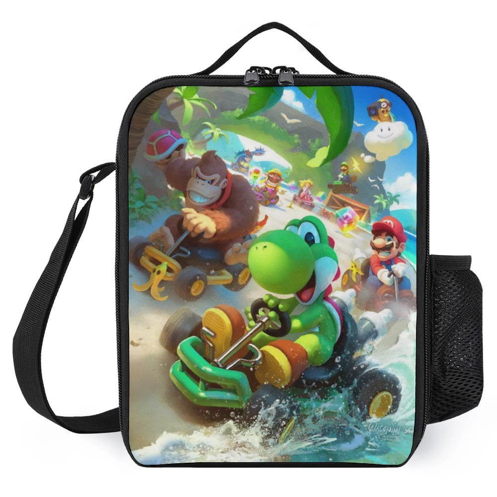 Super Mario Lunch Bags Shoulder Bag Reusable Lunch-Box Portable ...