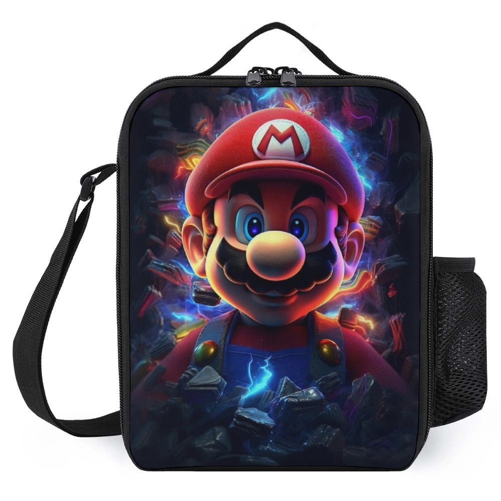 Super Mario Lunch Bags Shoulder Bag Reusable Lunch-Box Portable ...