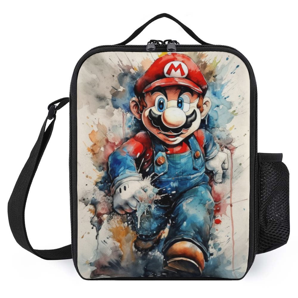 Super Mario Lunch Bags Shoulder Bag Reusable Lunch-Box Portable ...