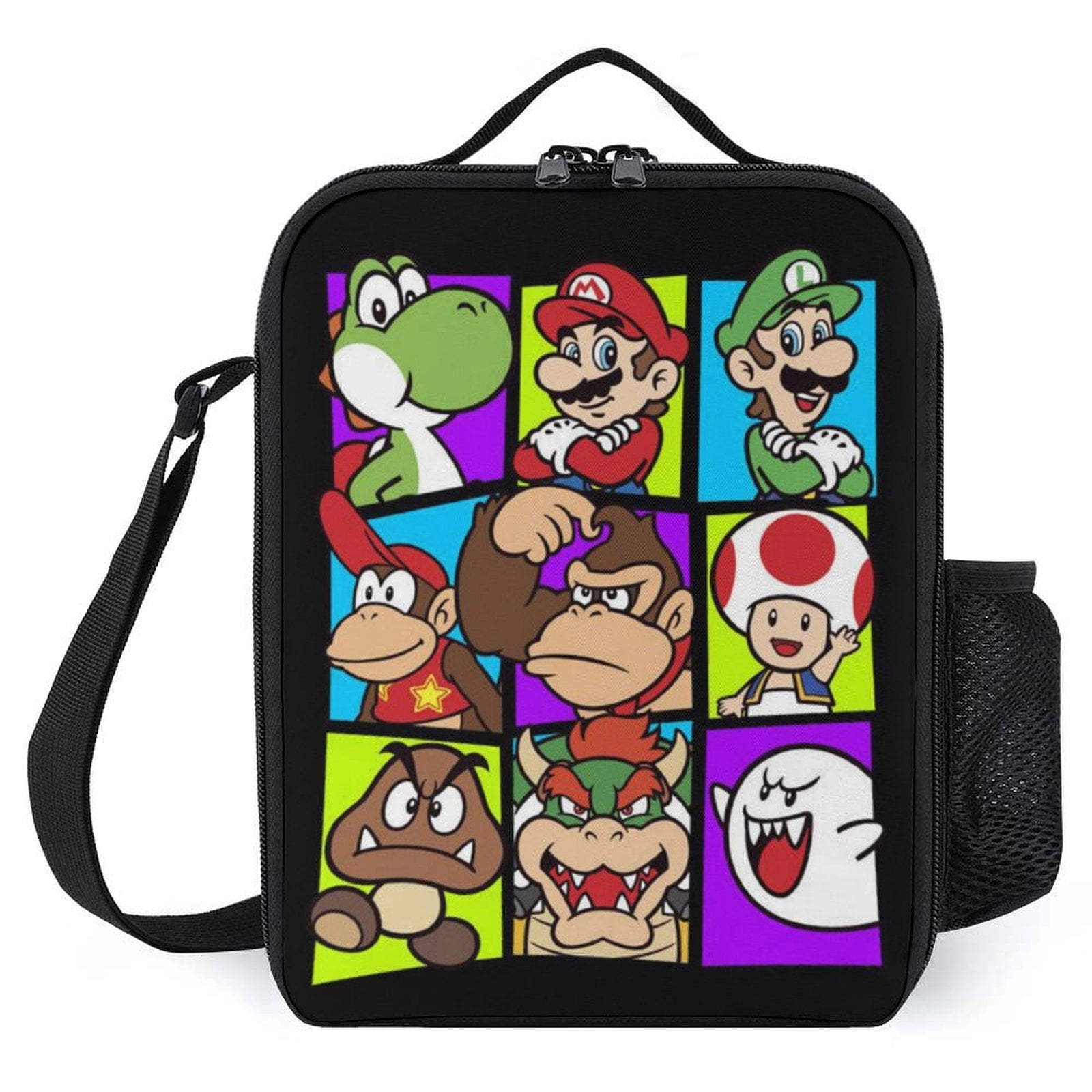Super Mario Lunch Bags Shoulder Bag Reusable Lunch-Box Portable ...