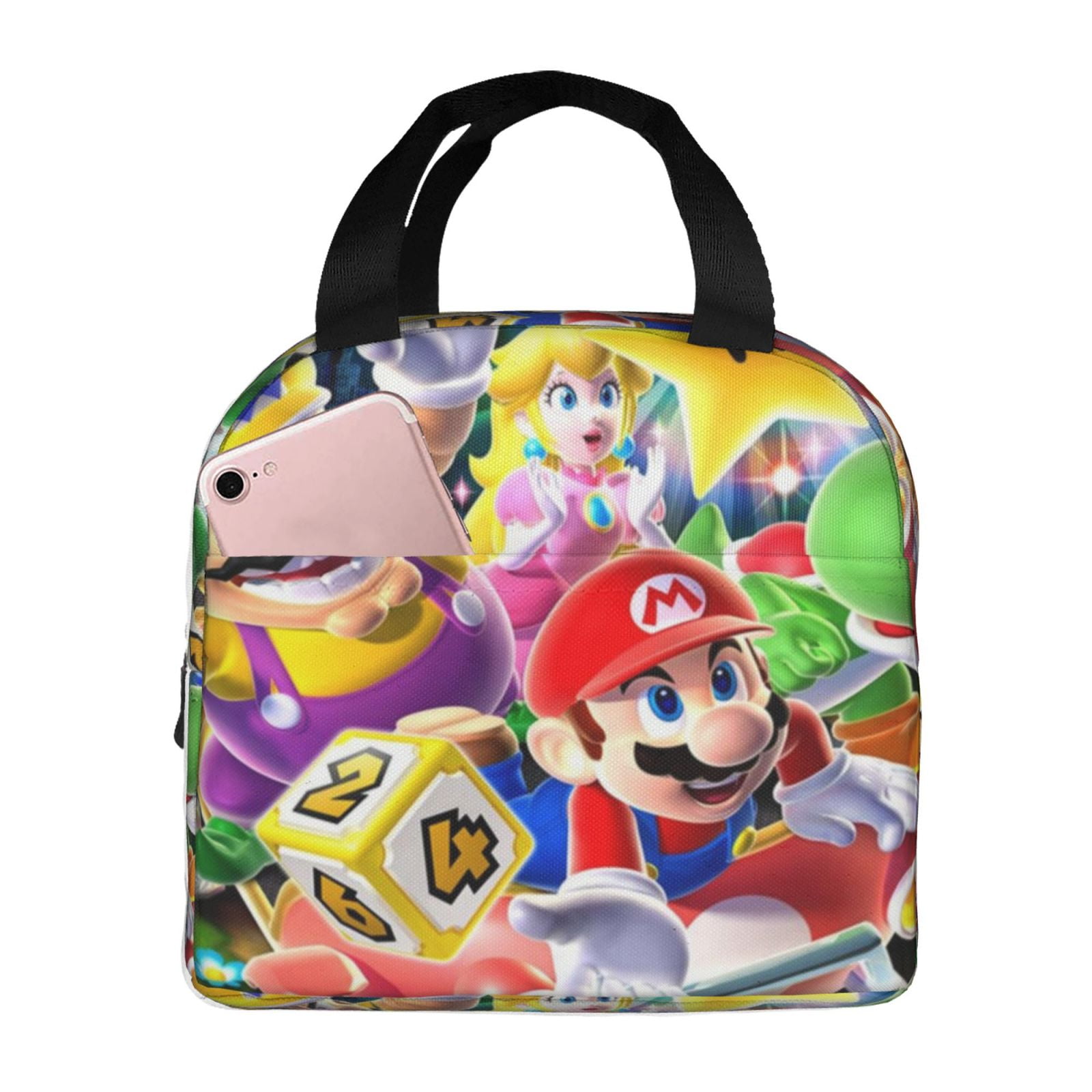 Super Mario Lunch Tote Bags Portable Insulated Lunch-Box Handbag ...