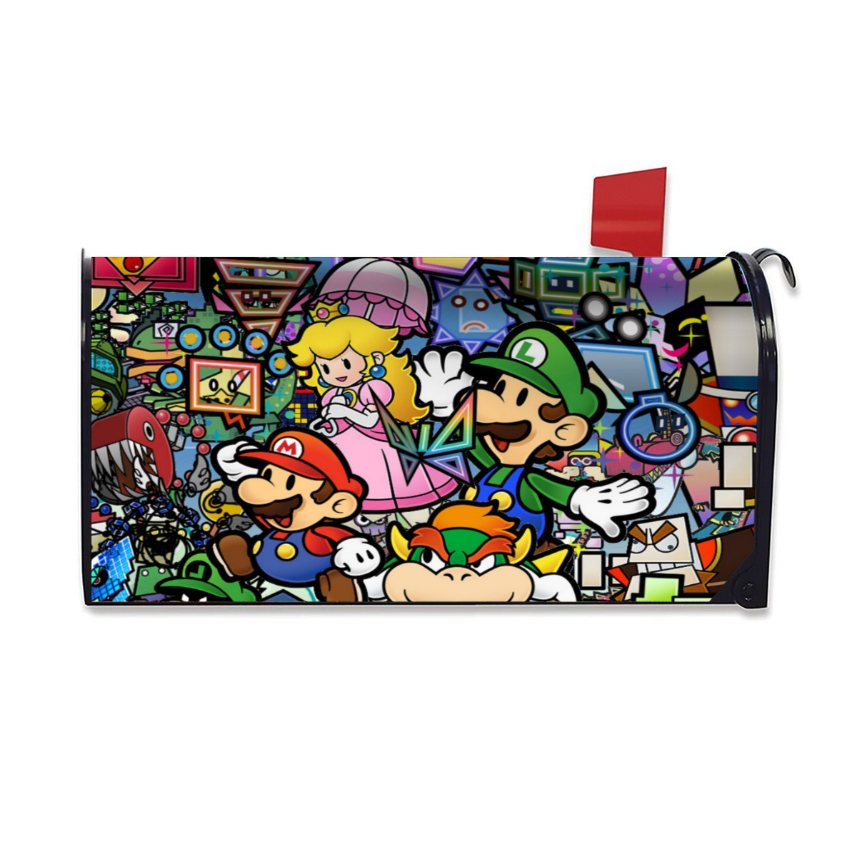 Super Mario Mailbox Cover with Magnetic Strip Anime Mailbox Package ...