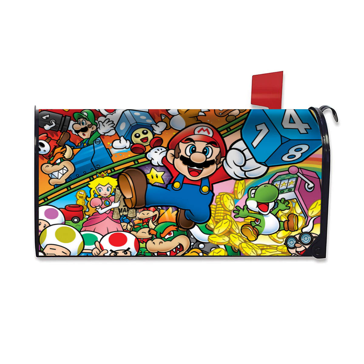 Super Mario Mailbox Cover with Magnetic Strip Anime Mailbox Package ...