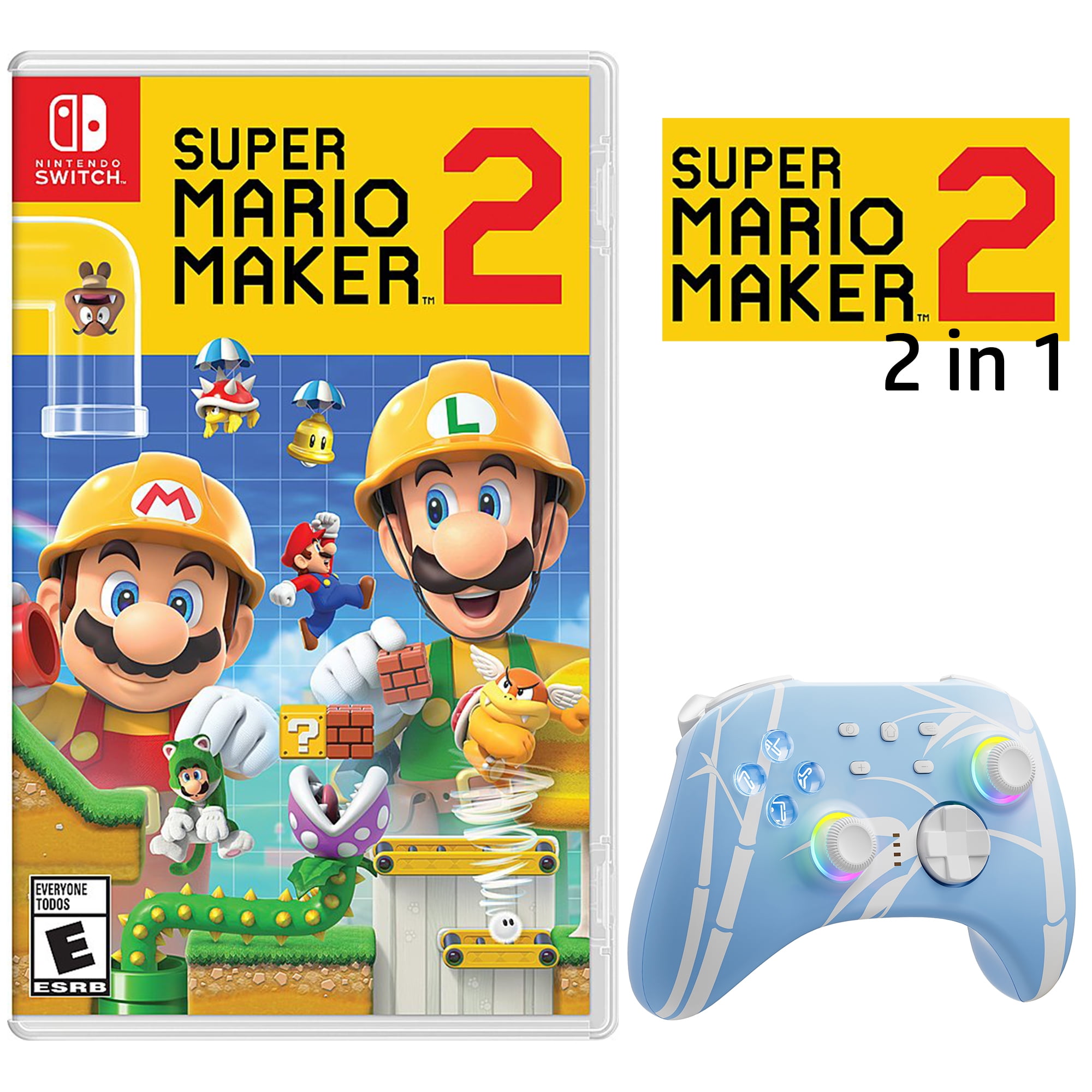 Super Mario Maker 2 Game Disc and Upgraded Switch Pro Controller for ...
