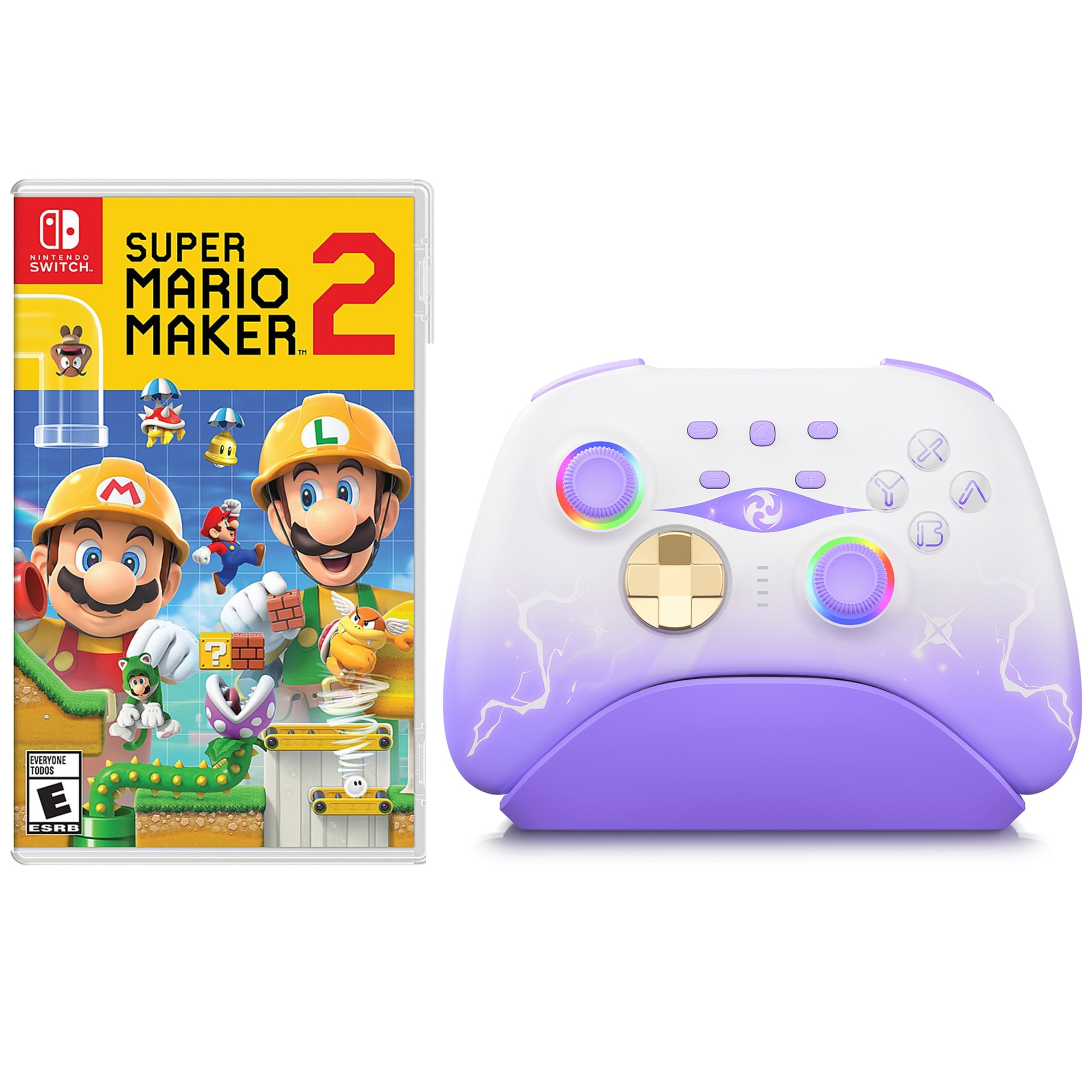 Super Mario Maker 2 Game Disc and Upgraded Switch Pro Controller for ...
