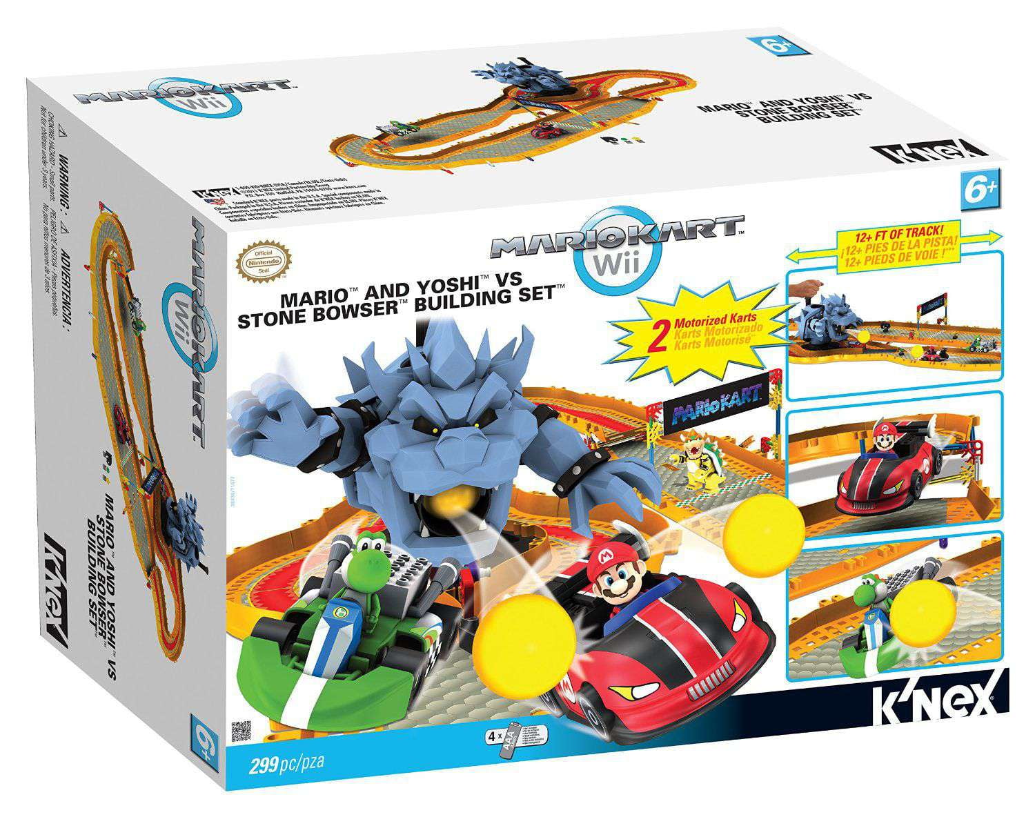 Super Mario Mario Kart Wii Mario and Yoshi vs Stone Bowser Set ...