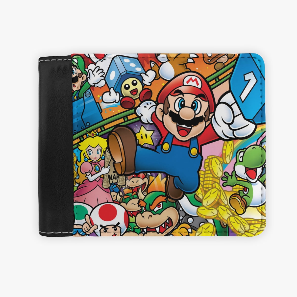 Super Mario Men's Bifold Wallet Thin Wallet Fashion Card Holder Holiday ...