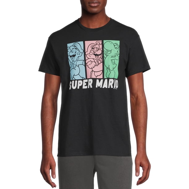 Super Mario Men's Close Ups Graphic Tee with Short Sleeves - Walmart ...