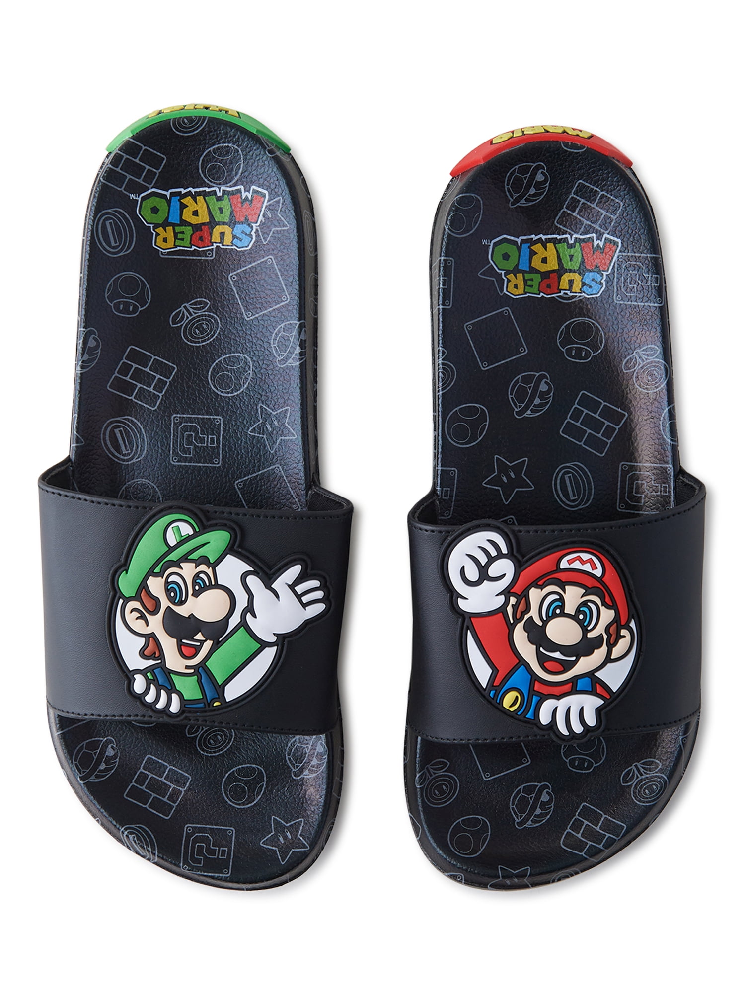 Super Mario Men's Mario and Luigi Slide Sandals - Walmart.com