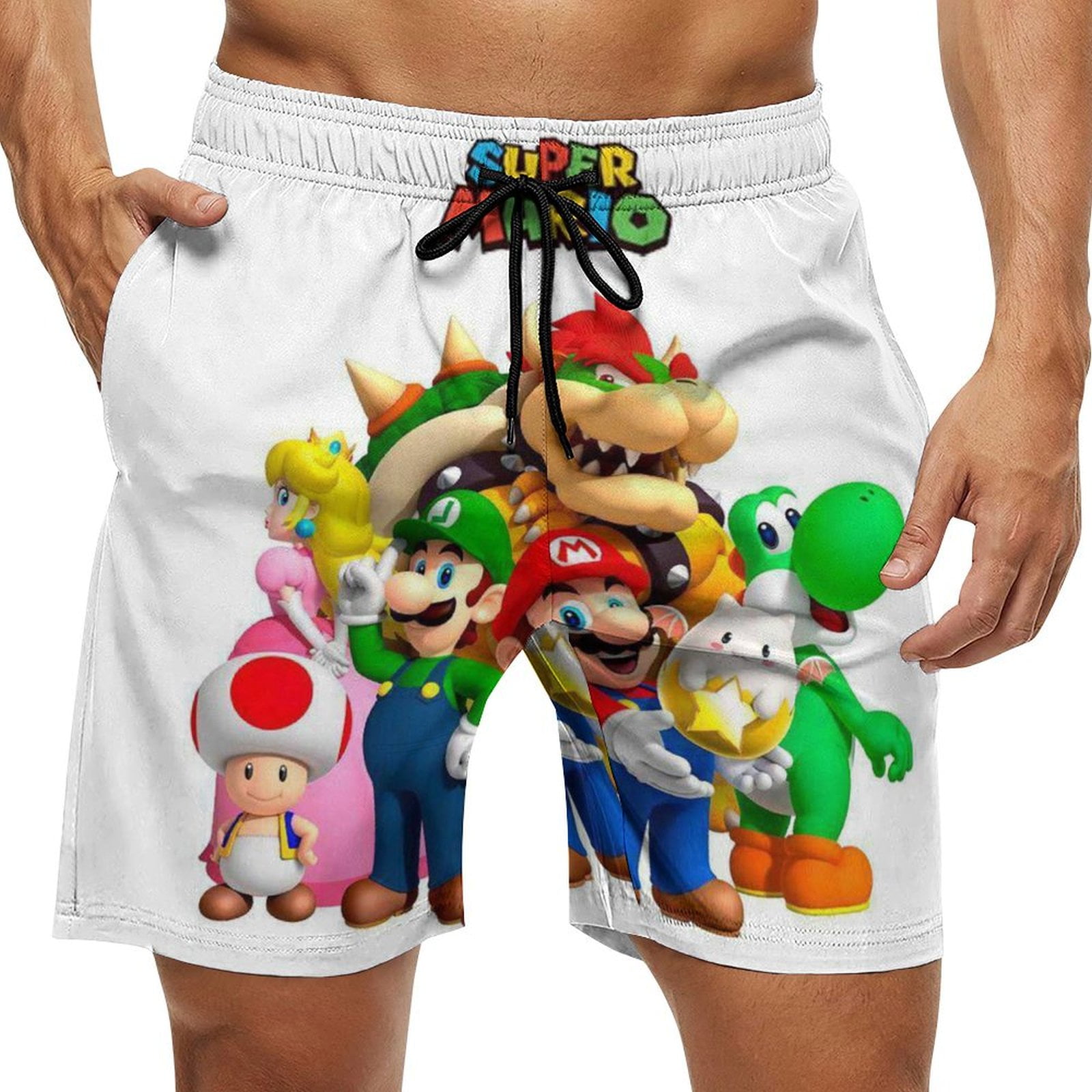 Super Mario Men's Swim Trunks Quick Dry Swim Shorts Swimwear Bathing ...