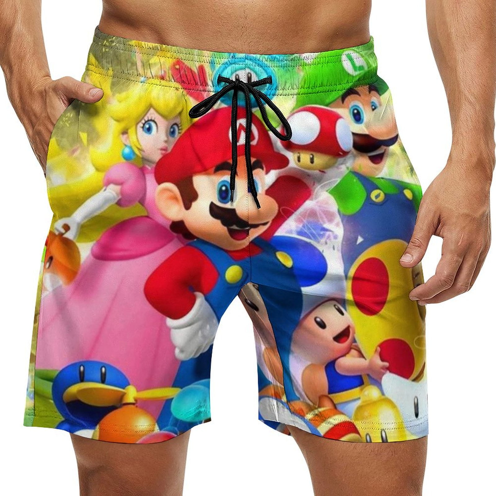 Super Mario Men's Swim Trunks Quick Dry Swim Shorts Swimwear Bathing ...