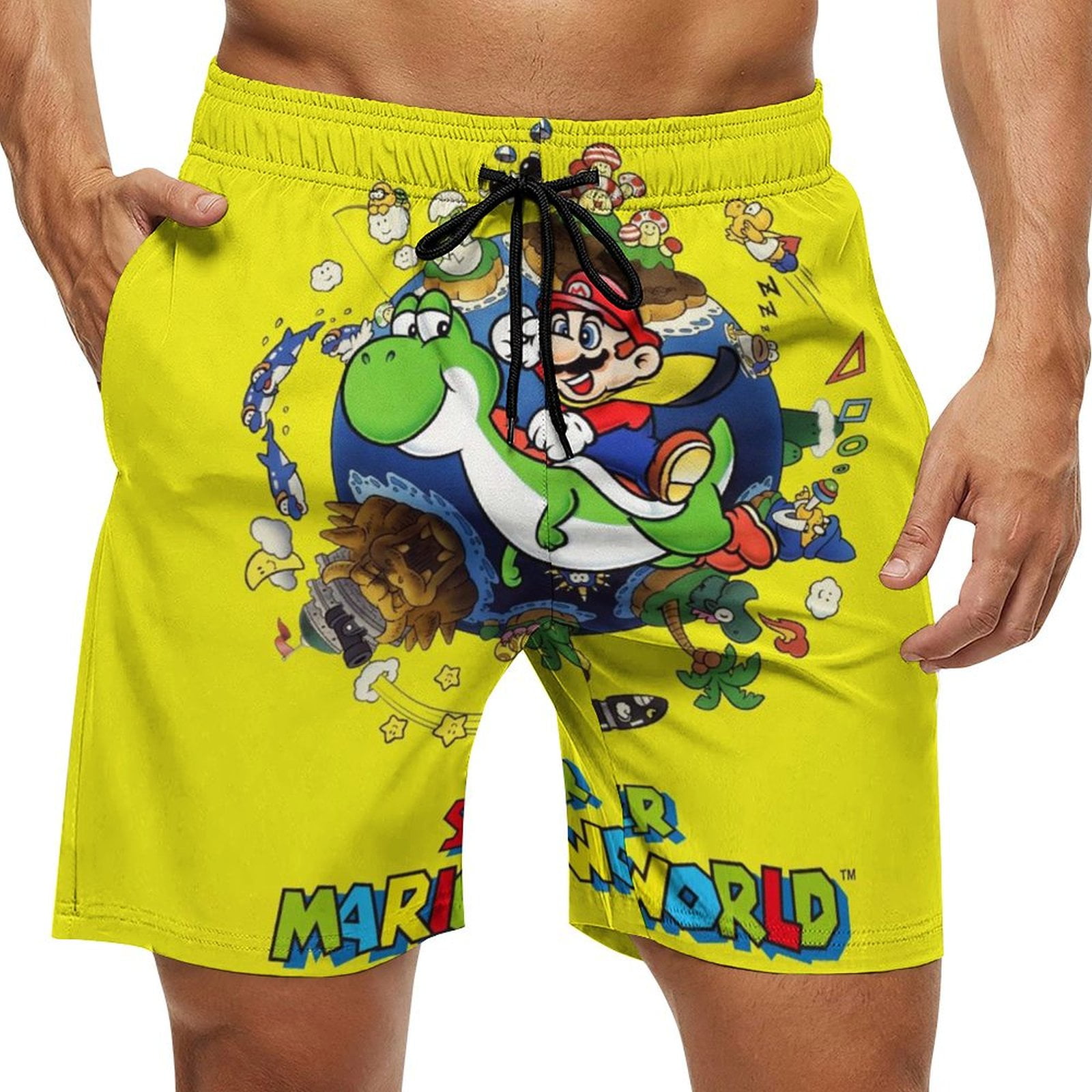 Super Mario Men's Swim Trunks Quick Dry Swim Shorts Swimwear Bathing ...