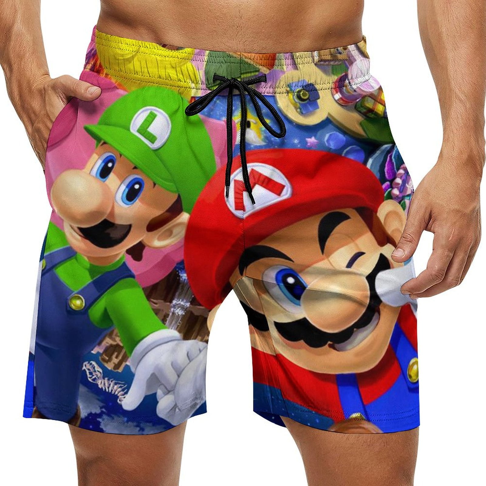 Super Mario Men's Swim Trunks Quick Dry Swim Shorts Swimwear Bathing ...