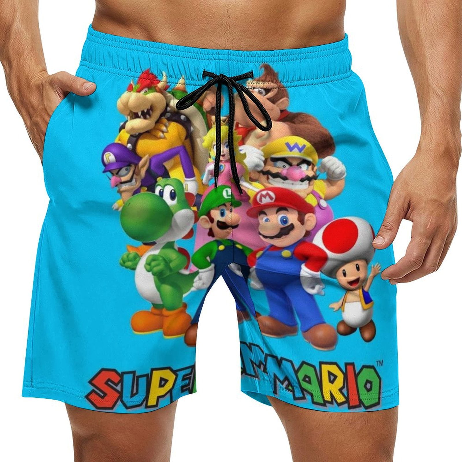 Super Mario Men's Swim Trunks Quick Dry Swim Shorts Swimwear Bathing ...