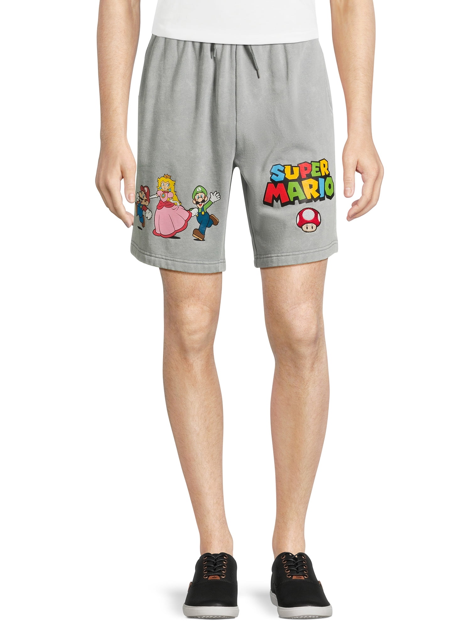 Super Mario Men’s and Big Men’s Mushroom Graphic Shorts, Sizes XS-3XL ...