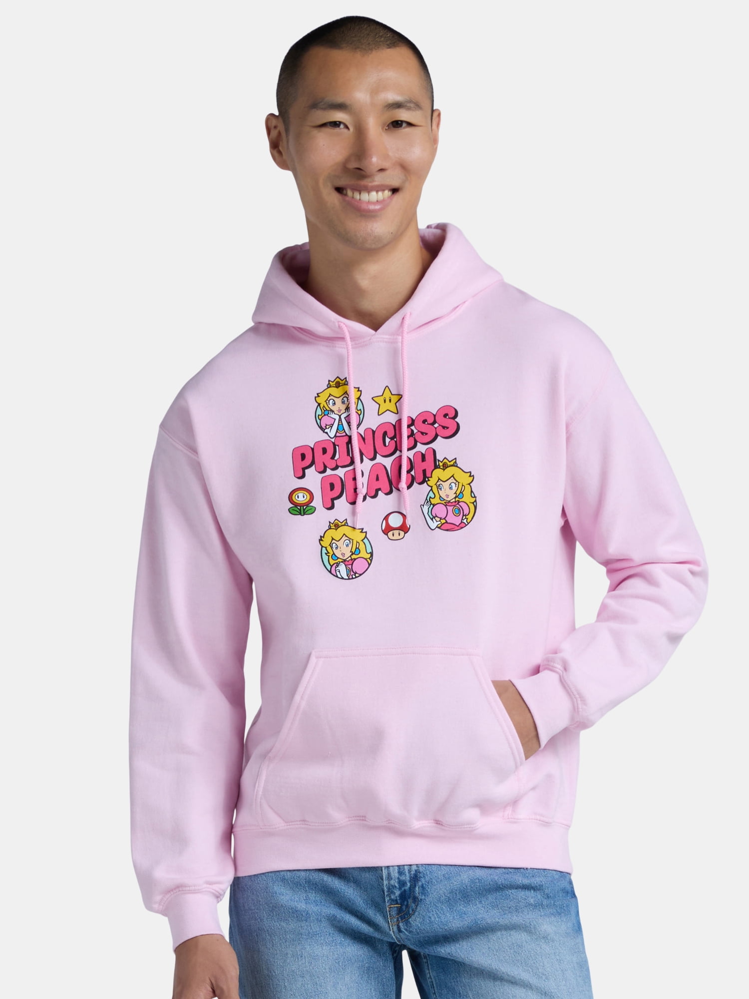Nintendo Super Mario Men's Princess Peach Graphic Hoodie, Sizes S-3XL ...
