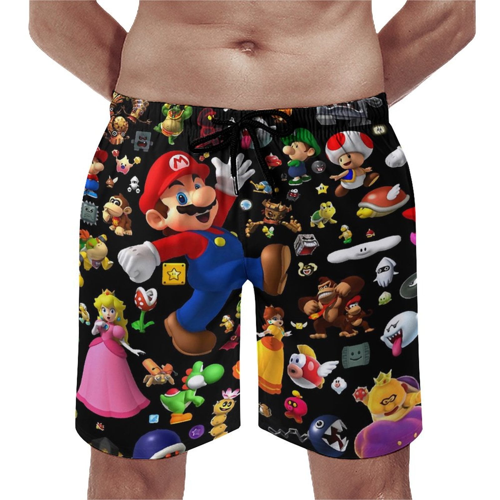 Super Mario Men's mesh beach shorts with pockets S - Walmart.com