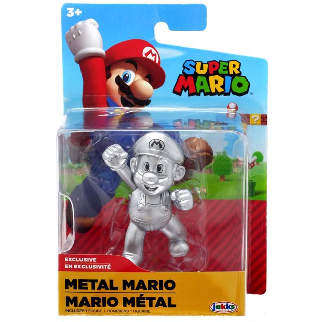 Super Mario Metal Mario Mini Figure - Walmart.com