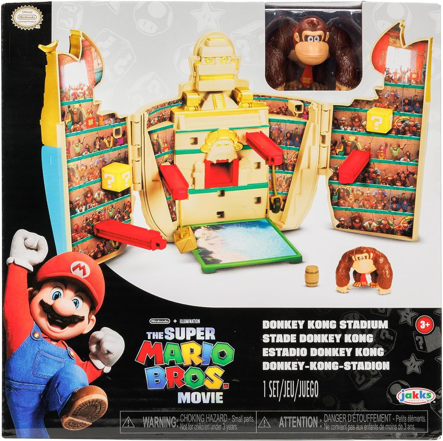Super Mario Bros. Donkey Kong Stadium Playset Action Figure Toy Set ...