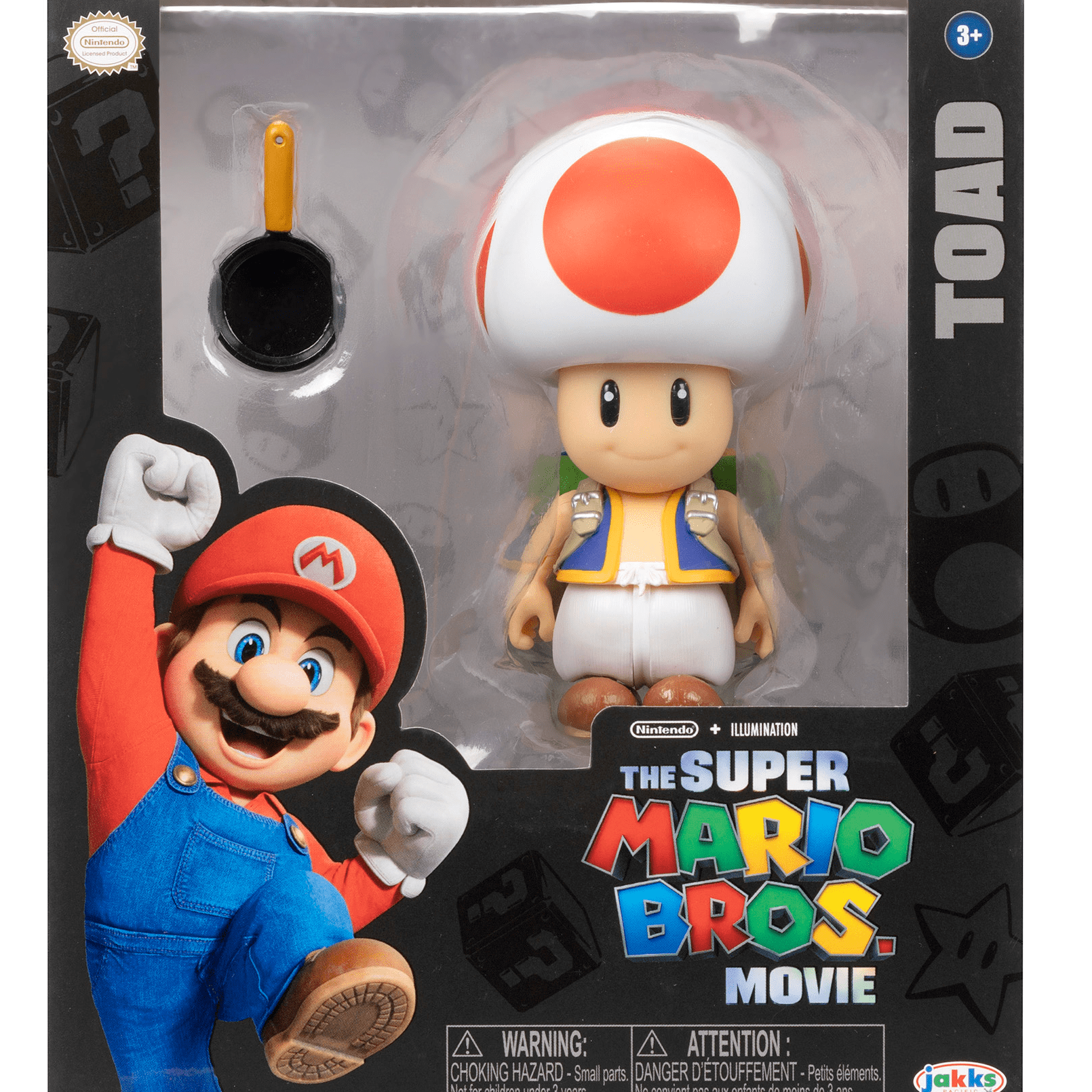 Nintendo Super Mario Movie 5 inch Toad Action Figure with Frying Pan ...