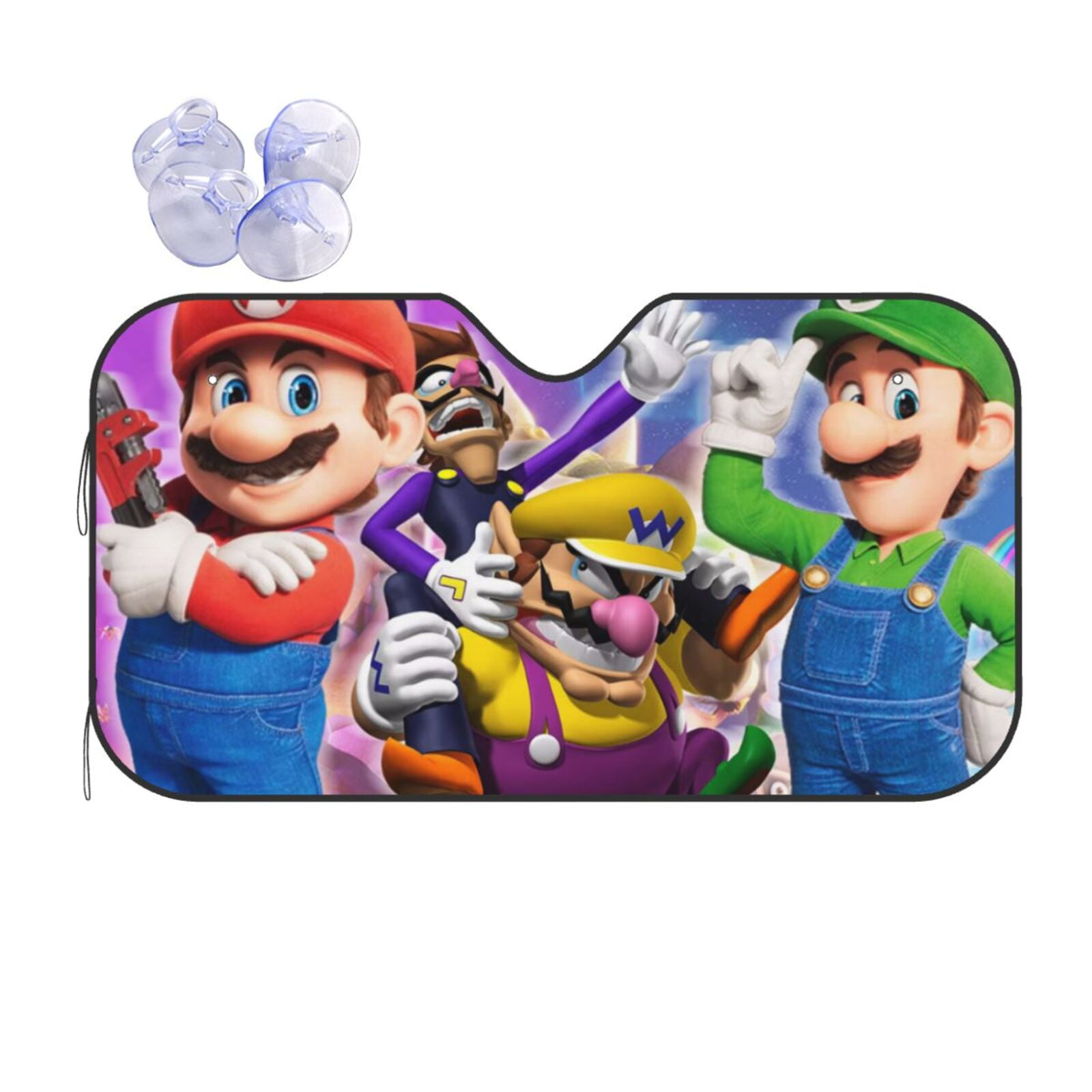 Super Mario Movie Luigi Car Sunshade Automotive Front Window Visor Keep ...