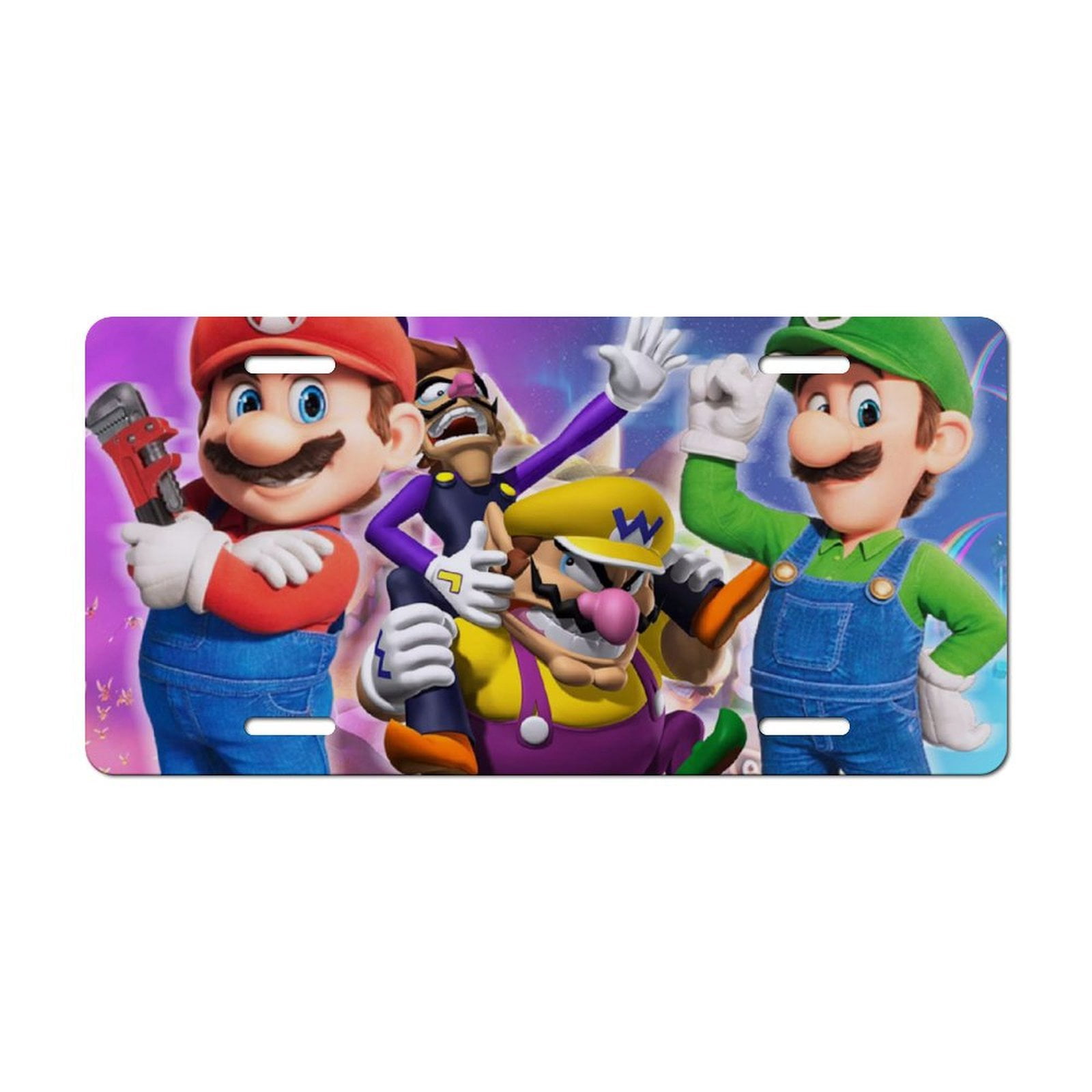Super Mario Movie Luigi License Plate Cover Aluminum For Various Car ...