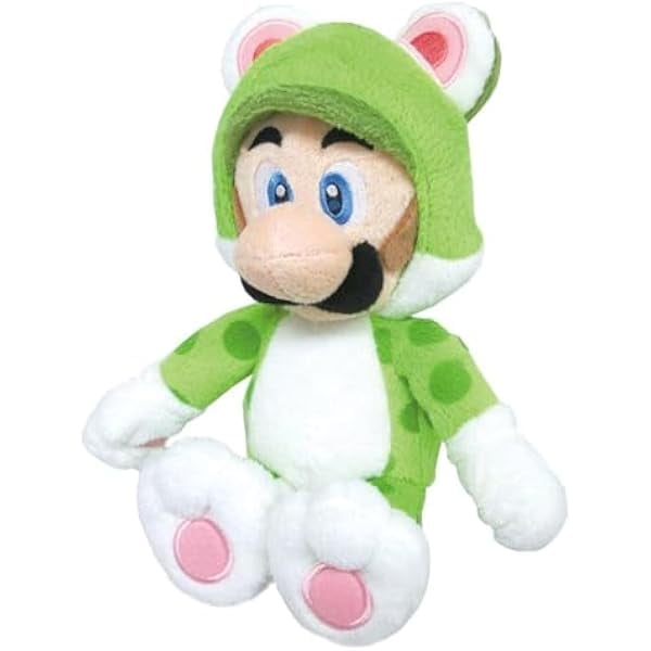 Super Mario Neko Cat Luigi Plush, 10""", Multi-Colored - Walmart.com