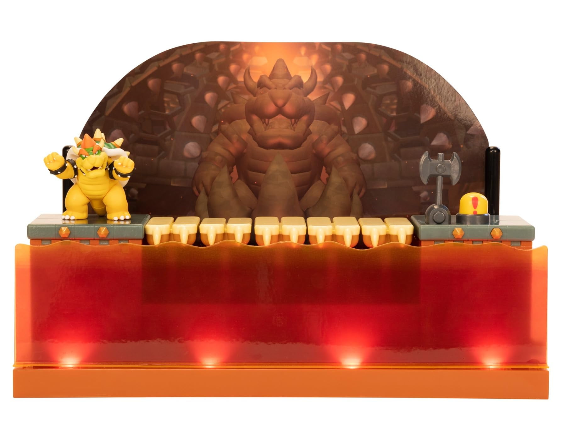 Super Mario Nintendo Deluxe Bowser Battle Playset with Lights and ...