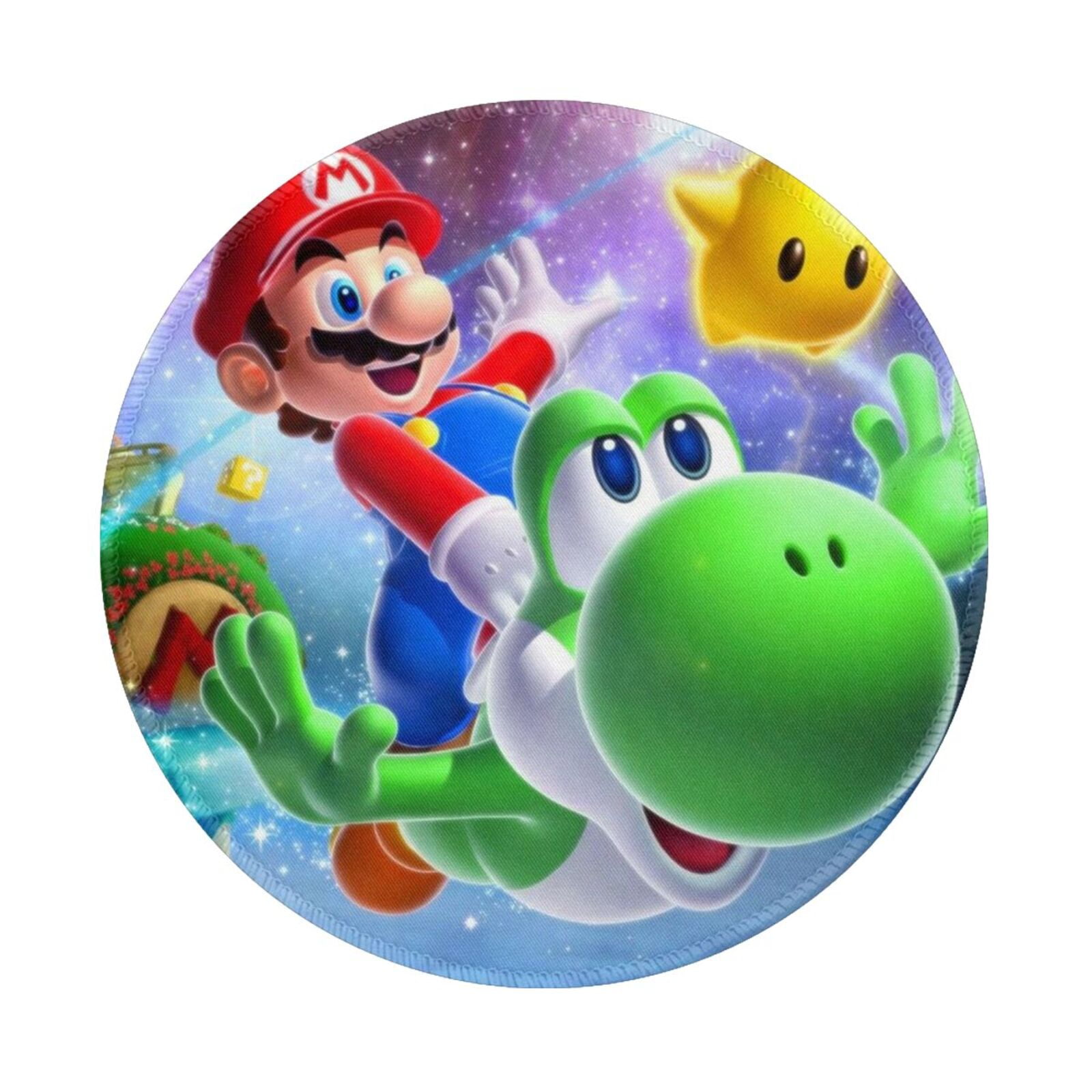 Super Mario Non-Slip Rubber Base Mouse Mat 8 Inch Round Mouse Pad With ...