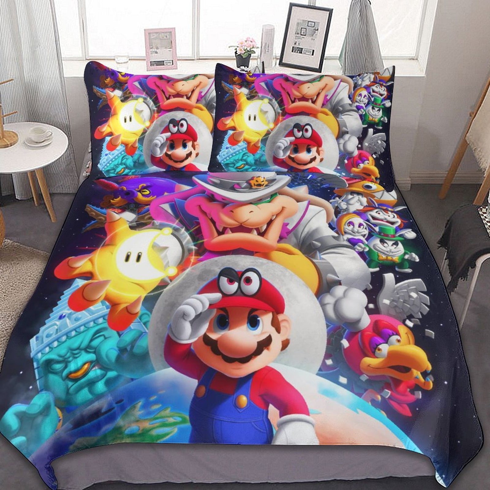 Aoivkut Super Mario Odyssey Bedding Set, 3 Pieces, Duvet Cover, Pillow ...
