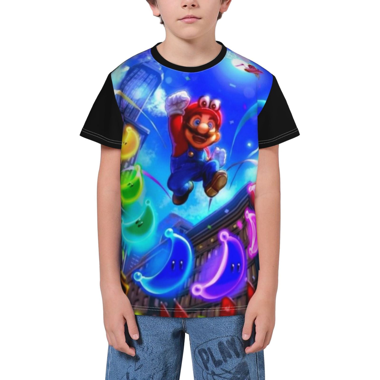 Super Mario Odyssey Boys Teens Casual T Shirts,Cool 3D Graphic Short ...