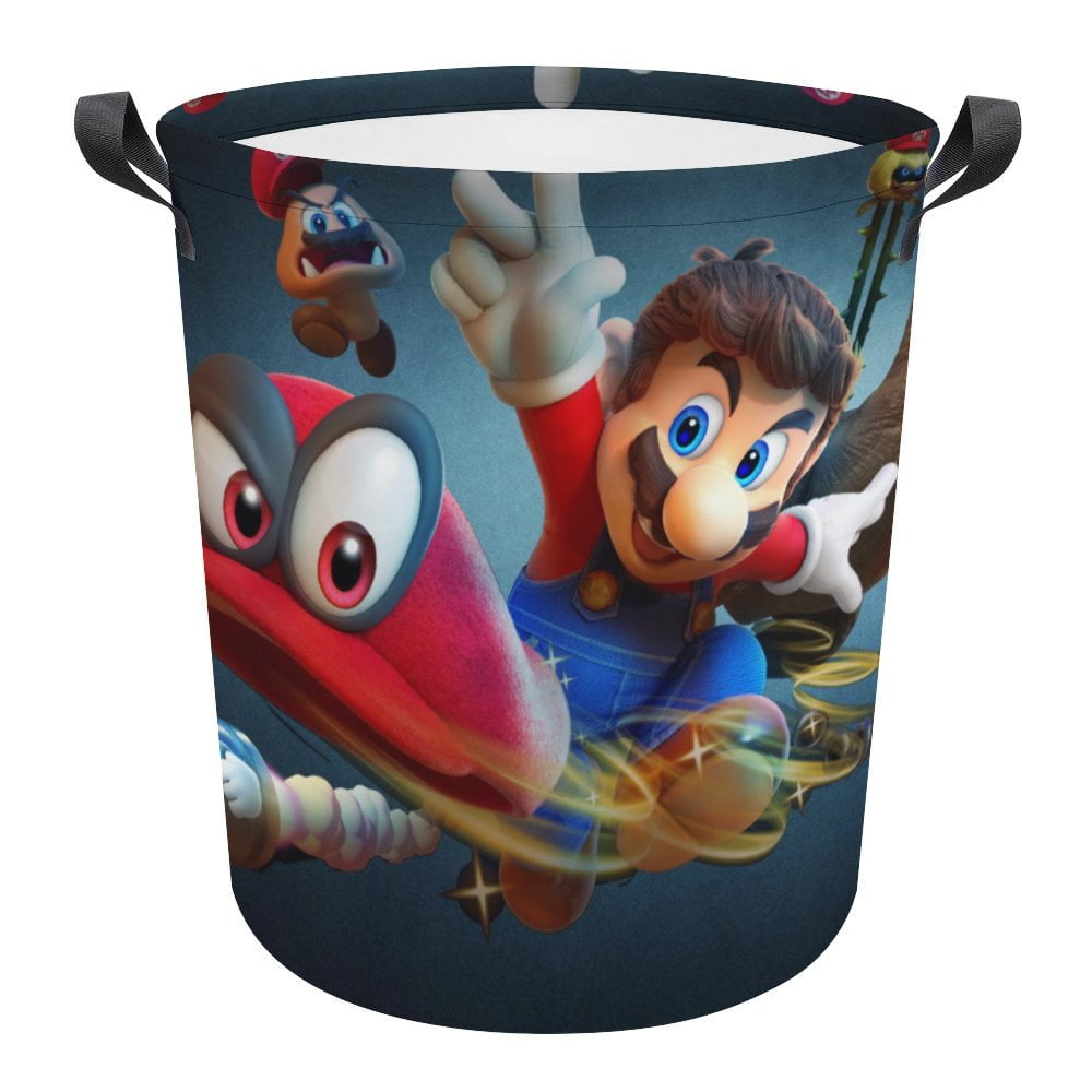 Super Mario Odyssey Circular Laundry Hamper Foldable Large Storage ...