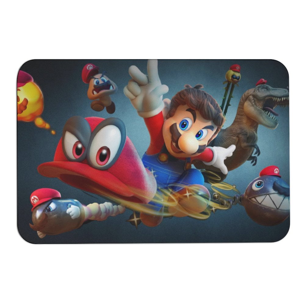 Super Mario Odyssey Diatom Mud Mat Non Slip Soft Floor Rugs Doormat Super Absorbent Bath Mat ...