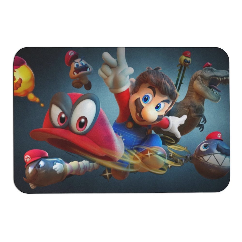 Super Mario Odyssey Diatom Mud Mat Non Slip Soft Floor Rugs Doormat ...