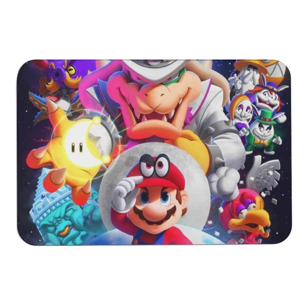 Super Mario Odyssey Diatom Mud Mat Non Slip Soft Floor Rugs Doormat ...