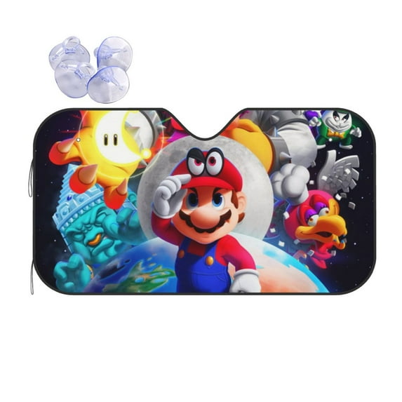 Super Mario Odyssey Foldable Car Windshield Sunshade Automotive Front ...