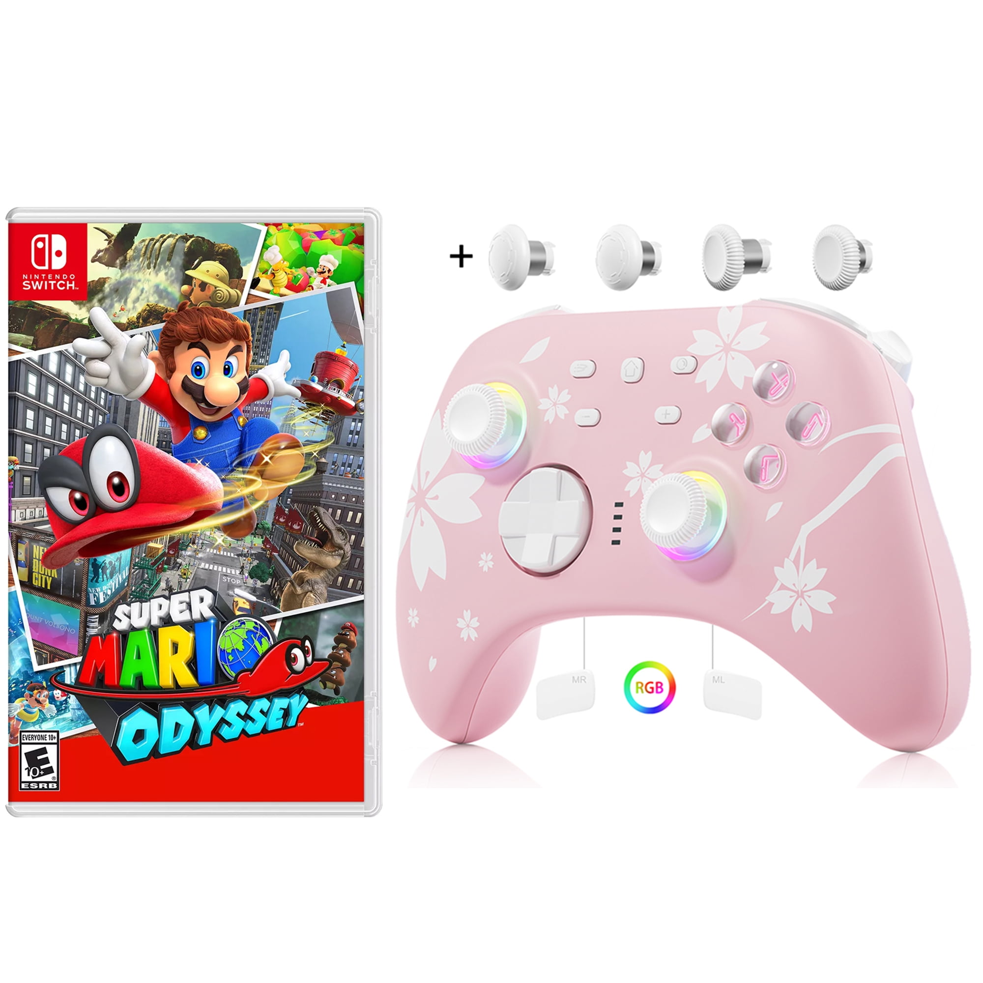 Super Mario Odyssey Game Disc and Upgraded Switch Pro Controller for Nintendo Switch/PC/IOS ...