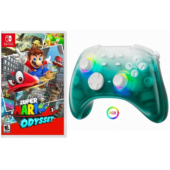 Switch Pro Controller Mario Odyssey Bundle