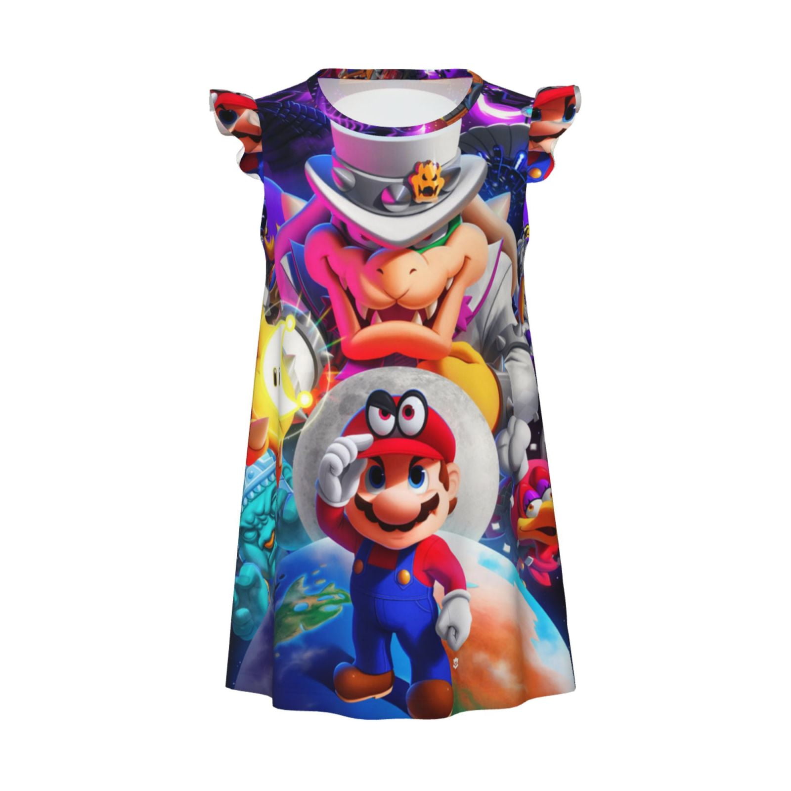 Super Mario Odyssey Girls Nightgowns Pajamas Dress Summer Soft ...