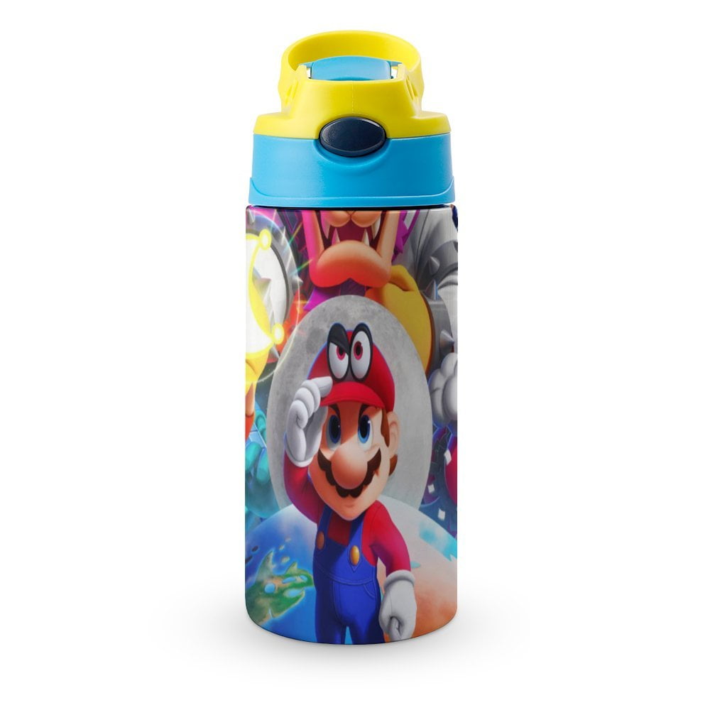 Super Mario Odyssey Kid's Insulated Water Bottle With Straw Vacuum ...
