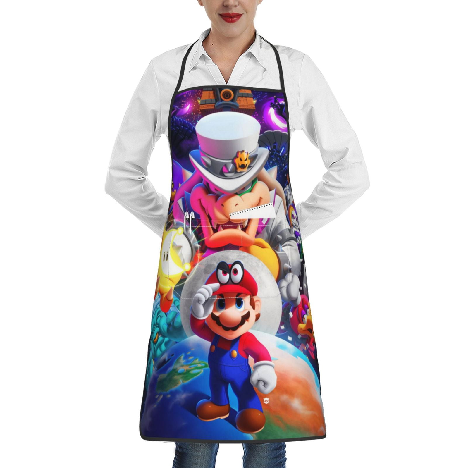 Super Mario Odyssey Waterproof Apron Home Decor Kitchen Fashion Apron ...