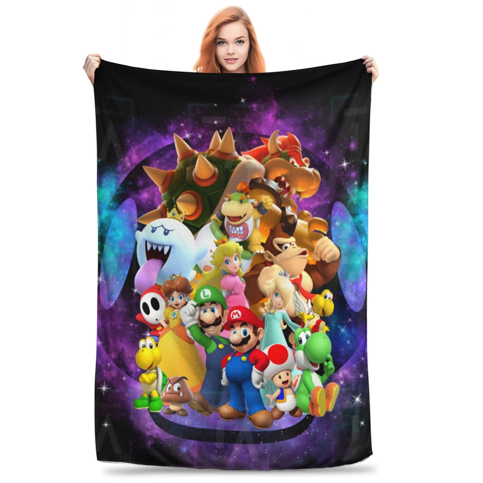 Super Mario PNG Mario Galaxy Blanket Super Soft Throw Blanket ...