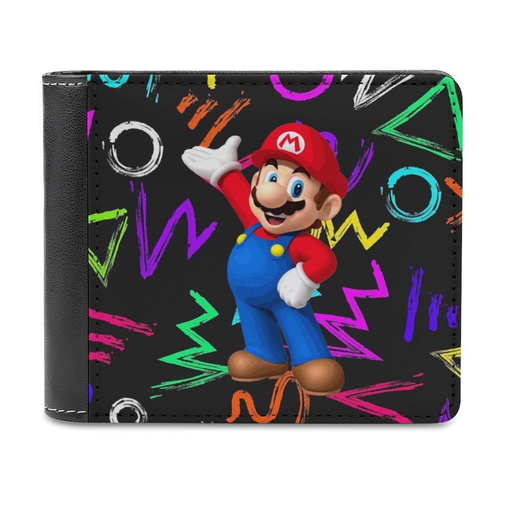 Super Mario PU Leather Wallet With Card Slots Bifold Wallet Money ...