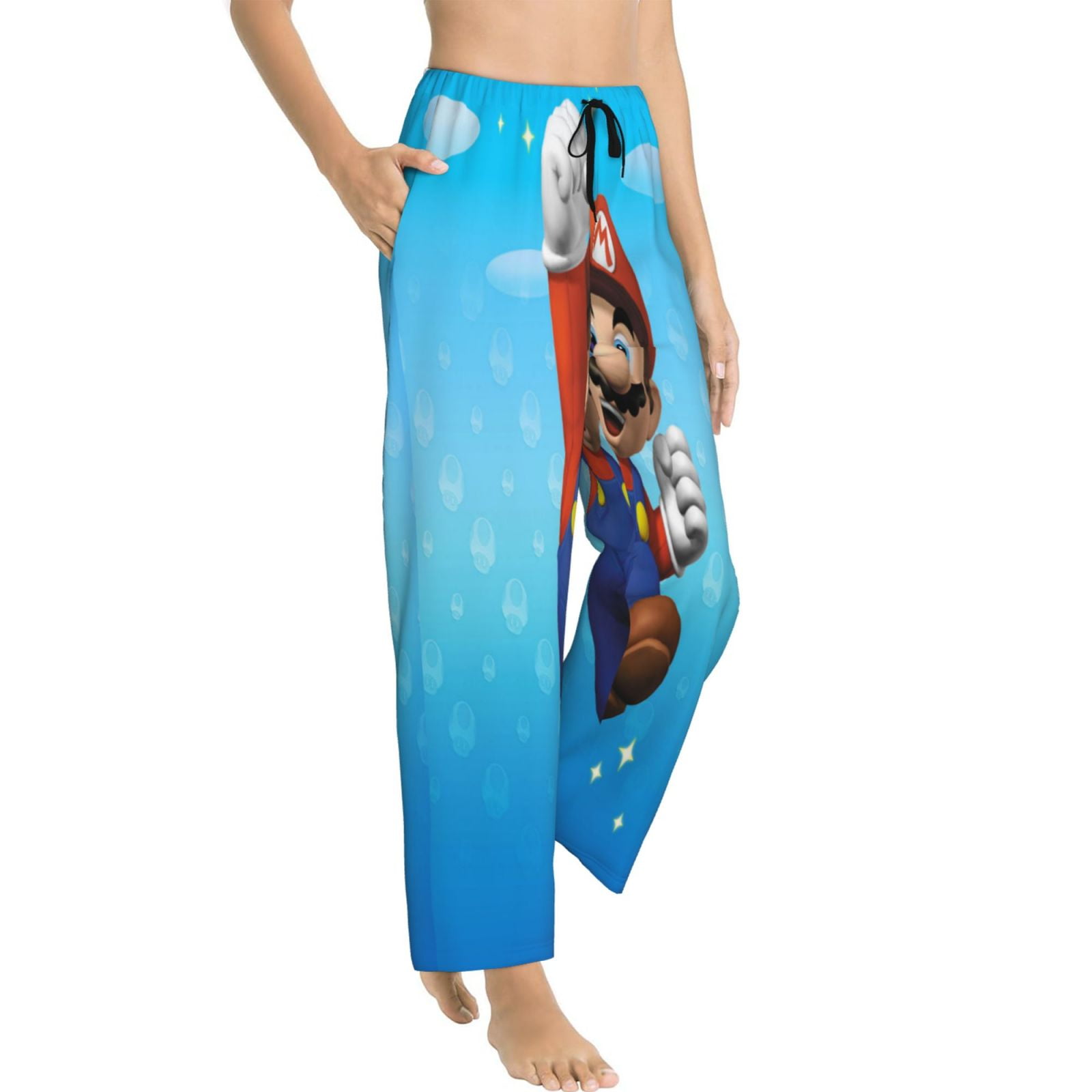 Super Mario Pajama Pants for Women Cartoon Pajama Pants All Over Print ...