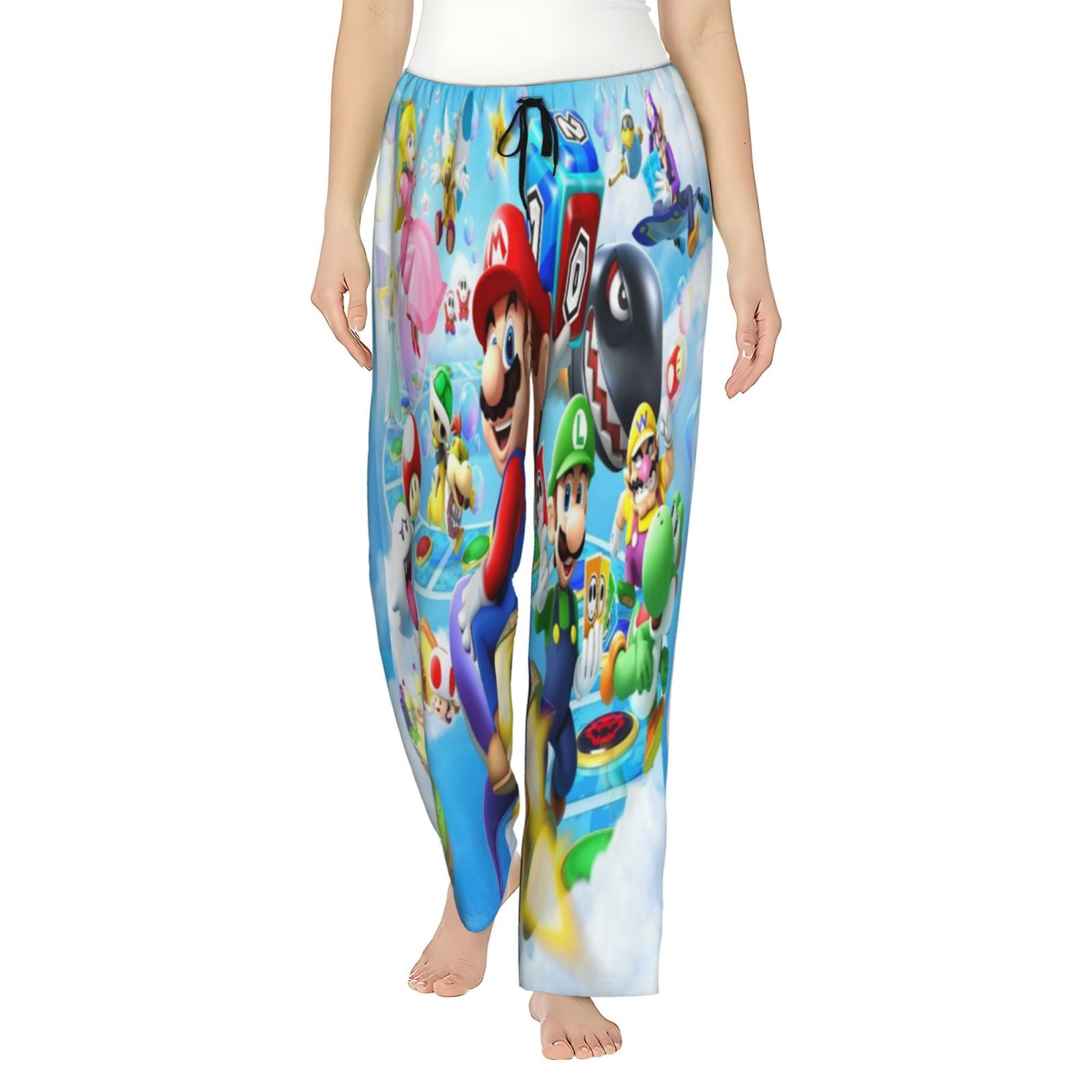 Super Mario Pajama Pants for Women Cartoon Pajama Pants All Over Print ...
